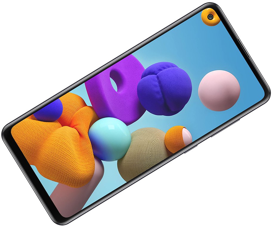 Smart mobilni telefon SAMSUNG Galaxy A21s / ekran 6.5 inča / procesor ARM Cortex-A55 8-jezgara / RAM memorija 4GB / fleš memorija 64GB / operativni sistem Android 10 / tip Dual SIM / boja CRNA / m...