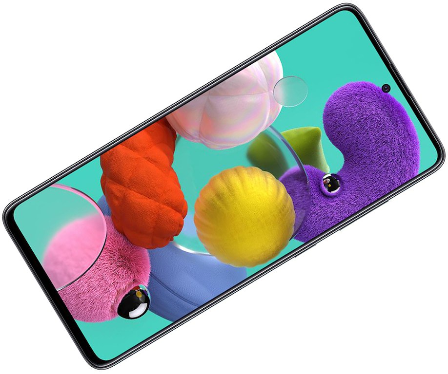 Smart mobilni telefon SAMSUNG Galaxy A51 / ekran 6.5 inča / procesor ARM Cortex-A73 8-jezgara / RAM memorija 4GB / fleš memorija 128GB / operativni sistem Android 10 / tip Dual SIM / boja CRNA / m...