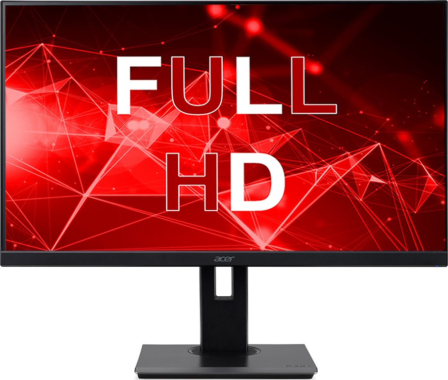 LED Monitor ACER / veličina ekrana 23.8 inča / rezolucija 1.920 x 1.080 piksela / standard FULL HD / tip panela IPS / osvetljenje 250 cd/m2 / kontrast 1000:1 / brzina odziva 4 milisekunde / vidno ...