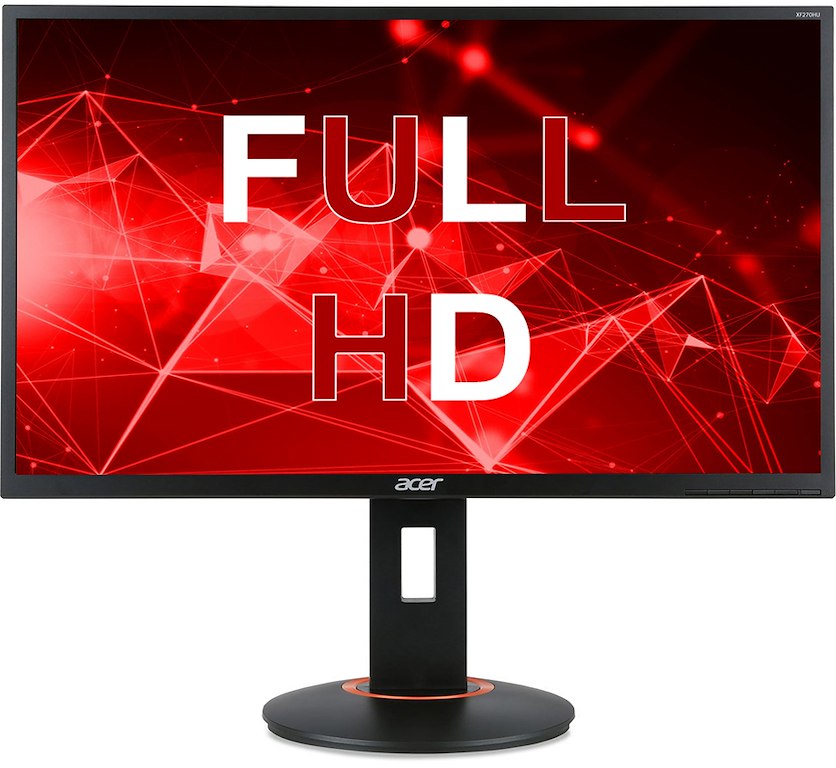 LED Monitor ACER / veličina ekrana 27 inča / rezolucija 1.920 x 1.080 piksela / standard FULL HD / tip panela TN / osvetljenje 400 cd/m2 / kontrast 1000:1 / brzina odziva 1 milisekunda / vidno pol...