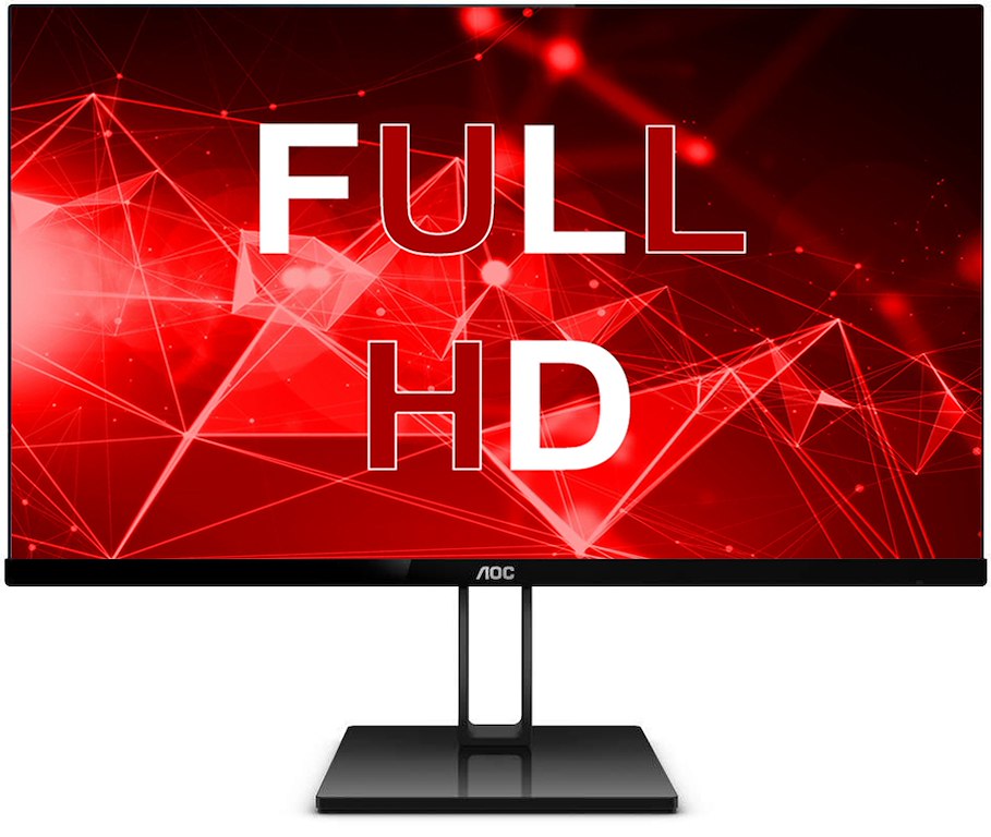 LED Monitor AOC / veličina ekrana 23.8 inča / rezolucija 1.920 x 1.080 piksela / standard FULL HD / tip panela IPS / osvetljenje 250 cd/m2 / kontrast 1000:1 / brzina odziva 5 milisekundi / vidno p...