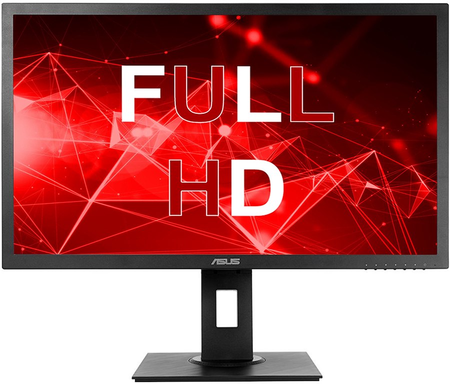 LED Monitor ASUS / veličina ekrana 24 inča / rezolucija 1.920 x 1.080 piksela / standard FULL HD / tip panela TN / osvetljenje 250 cd/m2 / kontrast 1000:1 / brzina odziva 1 milisekunda / vidno pol...