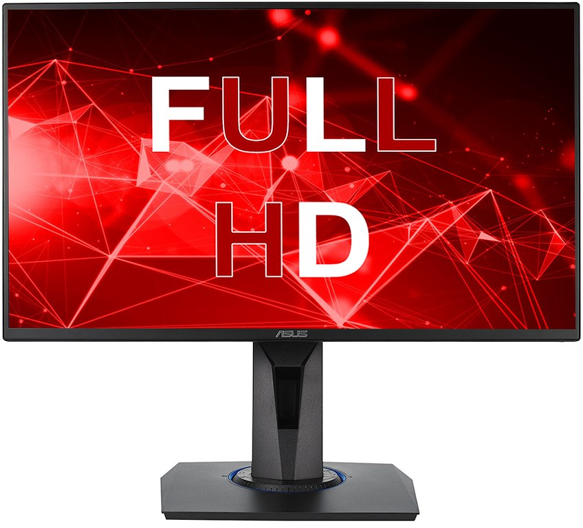 LED Monitor ASUS / veličina ekrana 24.5 inča / rezolucija 1.920 x 1.080 piksela / standard FULL HD / tip panela TN / osvetljenje 250 cd/m2 / kontrast 1000:1 / brzina odziva 1 milisekunda / vidno p...