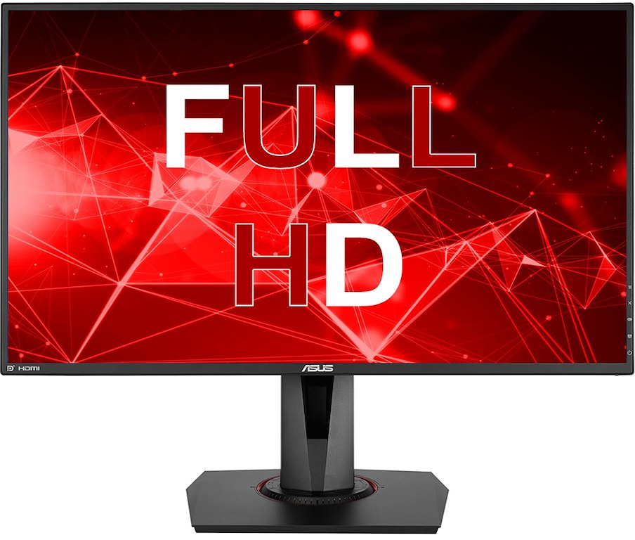 LED Monitor ASUS / veličina ekrana 27 inča / rezolucija 1.920 x 1.080 piksela / standard FULL HD / tip panela TN / osvetljenje 400 cd/m2 / kontrast 1000:1 / brzina odziva 1 milisekunda / vidno pol...