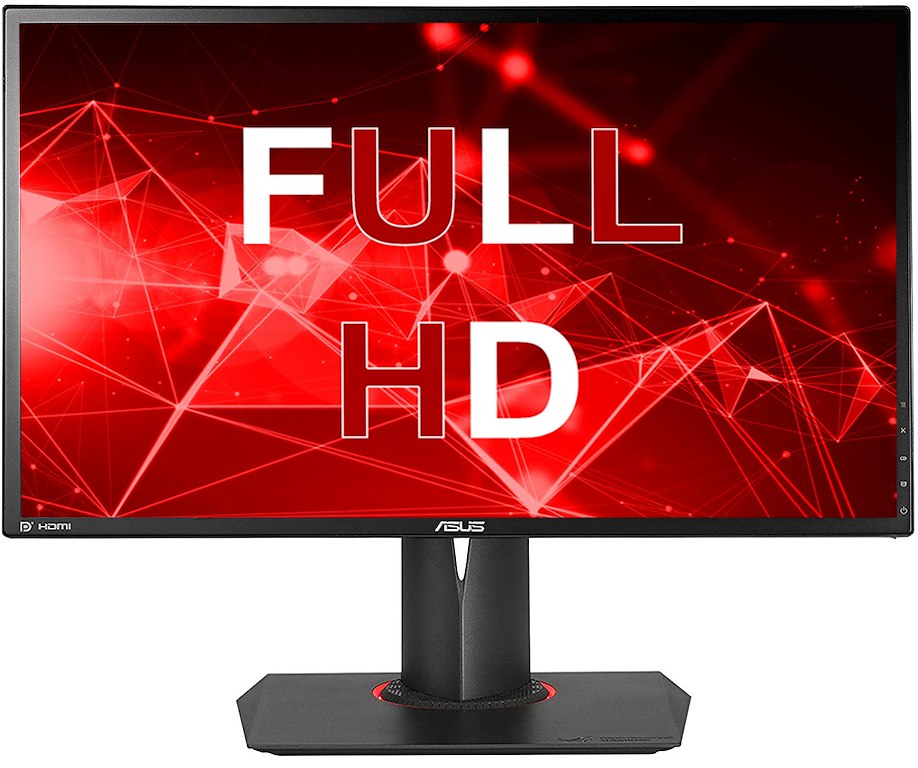 LED Monitor ASUS / veličina ekrana 24 inča / rezolucija 1.920 x 1.080 piksela / standard FULL HD / tip panela TN / osvetljenje 350 cd/m2 / kontrast 1000:1 / brzina odziva 1 milisekunda / vidno pol...