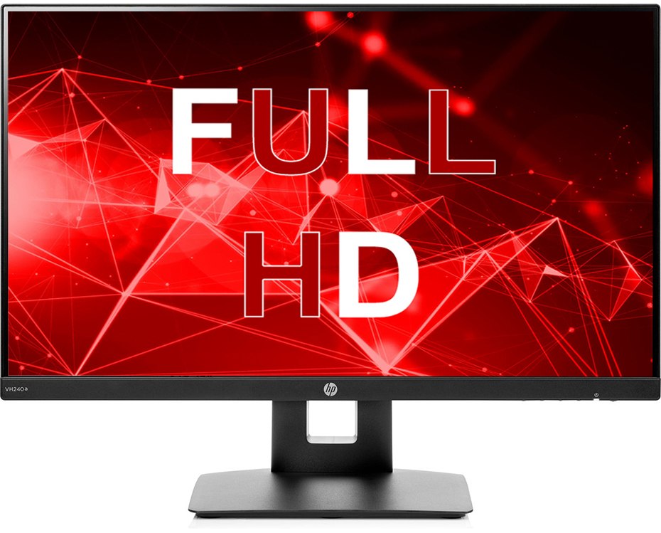 LED Monitor HP VH240a / veličina ekrana 23.8 inča / rezolucija 1.920 x 1.080 piksela / standard FULL HD / tip panela IPS / osvetljenje 250 cd/m2 / kontrast 1000:1 / brzina odziva 5 milisekundi / v...