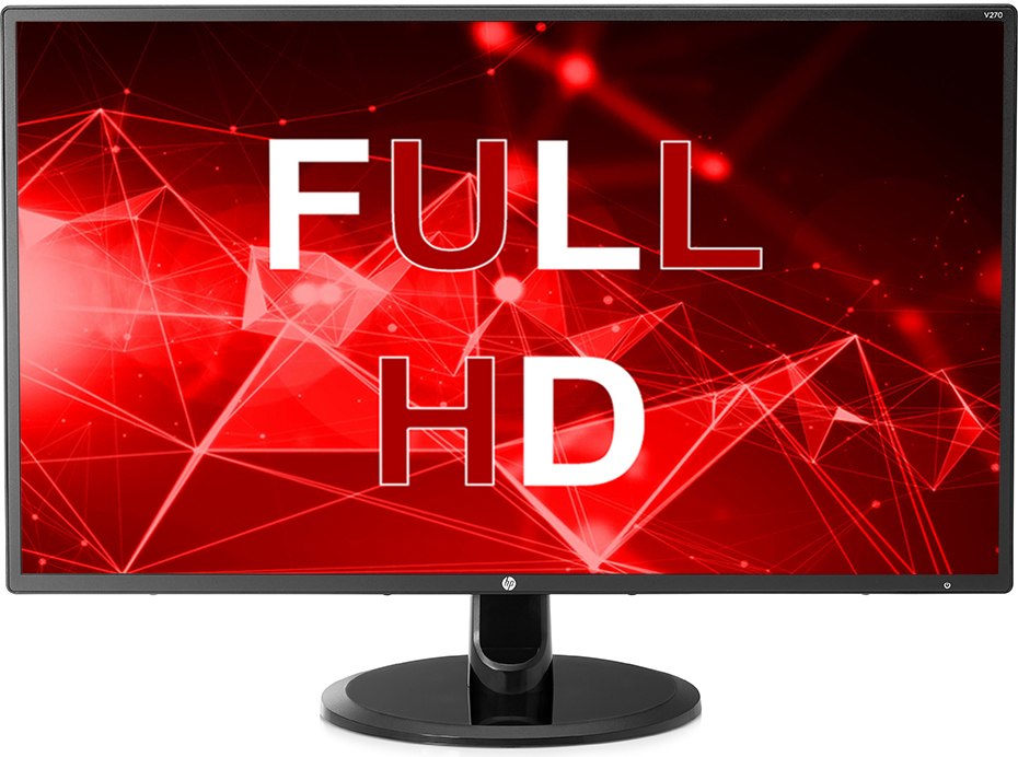 LED Monitor HP V270 / veličina ekrana 27 inča / rezolucija 1.920 x 1.080 piksela / standard FULL HD / tip panela IPS / osvetljenje 300 cd/m2 / kontrast 1000:1 / brzina odziva 5 milisekundi / vidno...