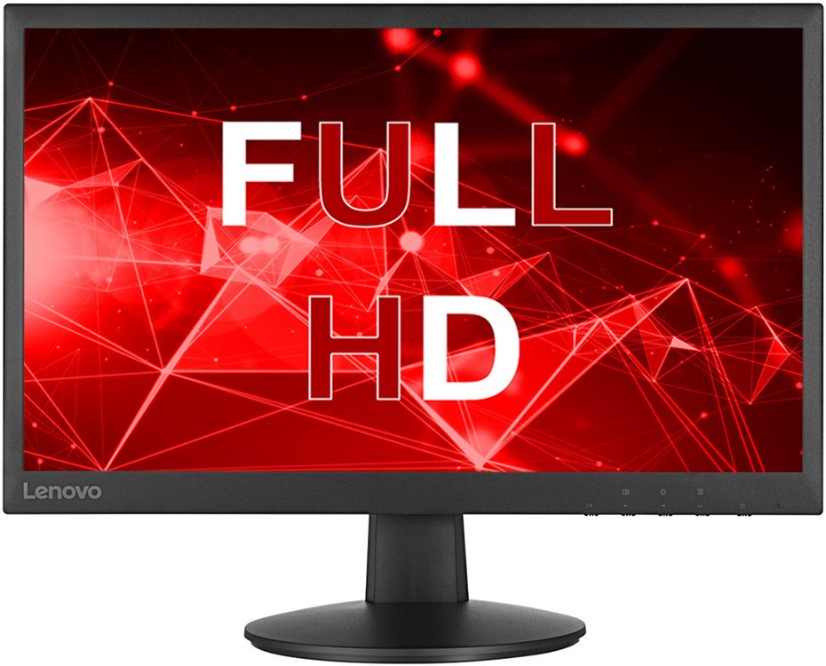 LED Monitor LENOVO / veličina ekrana 21.5 inča / rezolucija 1.920 x 1.080 piksela / standard FULL HD / tip panela TN / osvetljenje 200 cd/m2 / kontrast 600:1 / brzina odziva 5 milisekundi / vidno ...