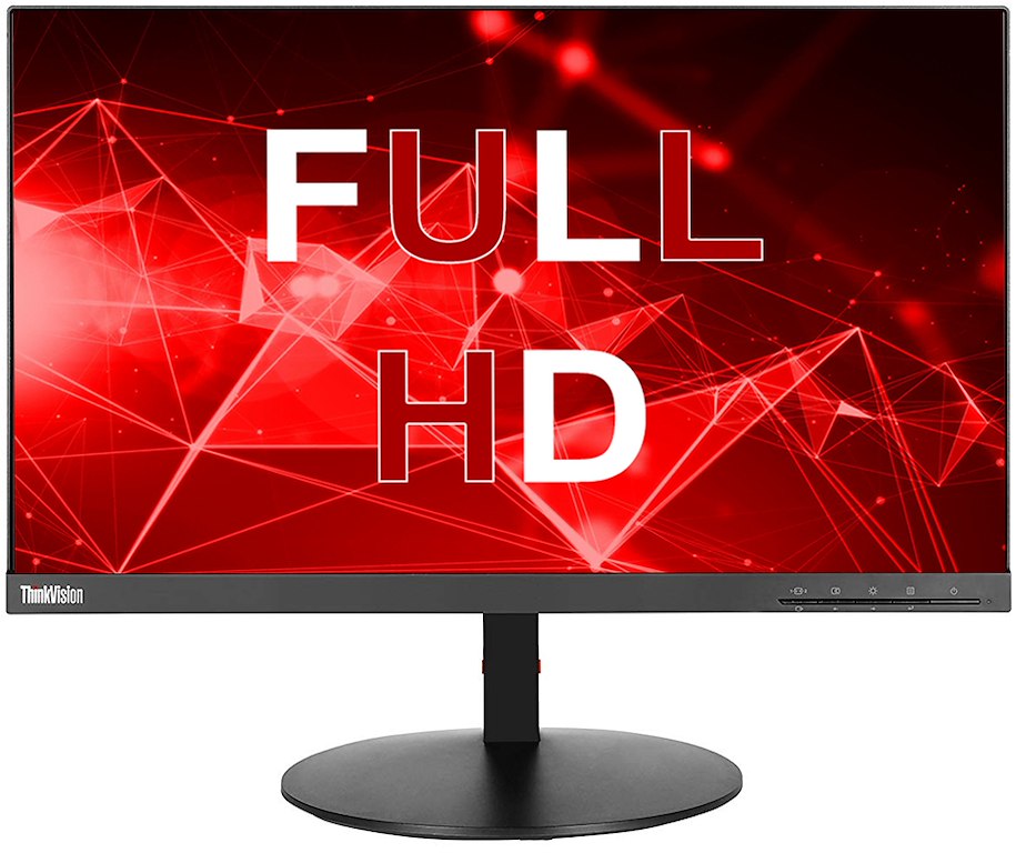 LED Monitor LENOVO ThinkVision / veličina ekrana 21.5 inča / rezolucija 1.920 x 1.080 piksela / standard FULL HD / tip panela IPS / osvetljenje 250 cd/m2 / kontrast 1000:1 / brzina odziva 6 milise...