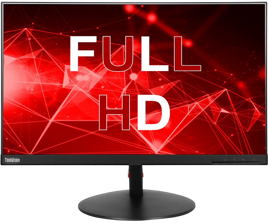 LED Monitor LENOVO ThinkVision / veličina ekrana 23.8 inča / rezolucija 1.920 x 1.080 piksela / standard FULL HD / tip panela IPS / osvetljenje 250 cd/m2 / kontrast 1000:1 / brzina odziva 4 milise...