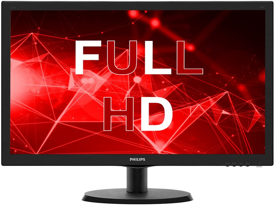 LED Monitor PHILIPS / veličina ekrana 21.5 inča / rezolucija 1.920 x 1.080 piksela / standard FULL HD / tip panela TN / osvetljenje 200 cd/m2 / kontrast 600:1 / brzina odziva 5 milisekundi / vidno...