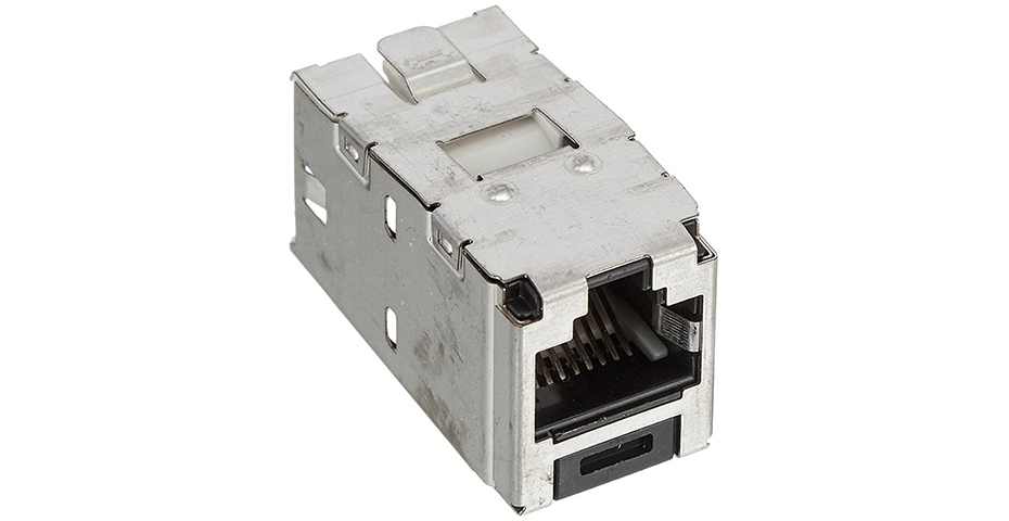 RJ45 Modul PANDUIT Mini-Com TX-5e / kategorija CAT5E / tip OKLOPLJENI / boja SREBRNA / model CJS5E88TGY