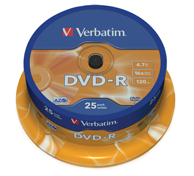 Verbatim DVD-R 4.7GB 16X 25 komada Spindle Matt Silver 43522