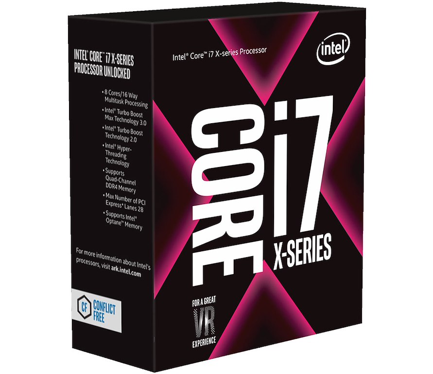 Procesor INTEL Core i7-7800X / Socket 2066 / 6-jezgra / radna frekvencija 3.5GHz / turbo radna frekvencija 4.0GHz / keš memorija 8.25MB / termalna snaga 140W