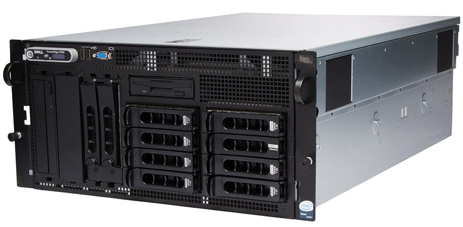 Server DELL PowerEdge 2900 III / procesor 2 x INTEL Xeon® E5420 2.5GHz 12MB 4-jezgra / memorija 32GB DDR2 667MHz ECC Fully Buffered / hard disk 2 x 500GB 3.5 inča 7.200 obrtaja SATA RAID1 HOT-SWAP...