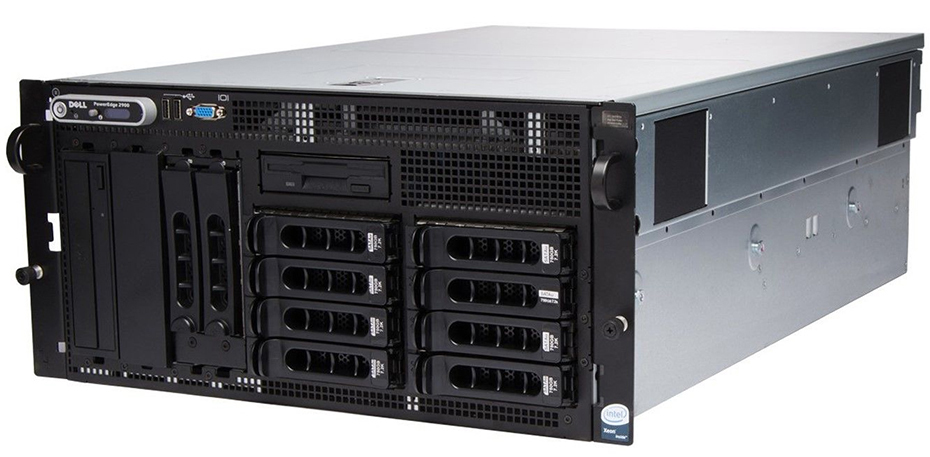 Server DELL PowerEdge 2900 III / procesor 2 x INTEL Xeon® E5430 2.66GHz 12MB 4-jezgra / memorija 32GB DDR2 667MHz ECC Fully Buffered / hard disk 2 x 500GB 3.5 inča 7.200 obrtaja SATA RAID1 HOT-SWA...