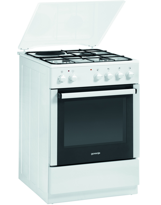 Kombinovani šporet struja plin GORENJE K51102AW0 BELI širina 50 cm x dubina 60 cm x visina 85 cm