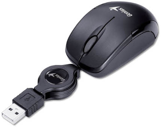 Žični optički miš Genius Micro Traveler 330S USB 2.0 1200 DPI Crni