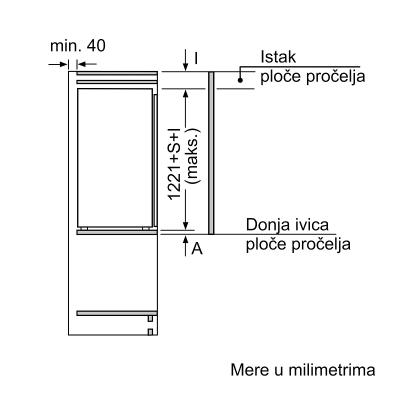 Bosch ugradni frižider KIR41VFE0