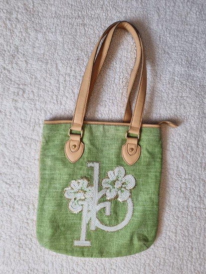 Roccobarocco original tote lanena torba
