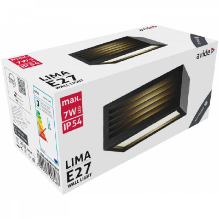 Vanjska zidna lampa Lima 1xE27 7W IP54