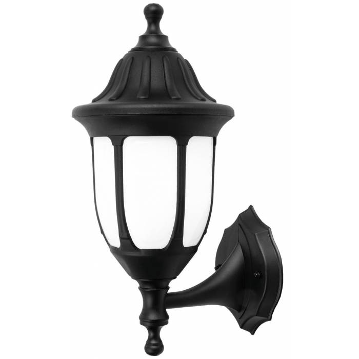 Fenjer zidna lampa Mateo-U 1xE27 Crna IP44 166x362mm