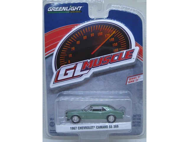 1:64 greenlight chevrolet camaro `67