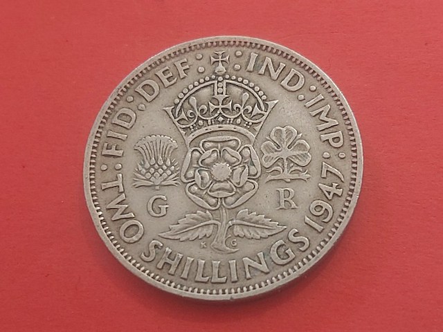 Britanija  - two shillings 1947 god