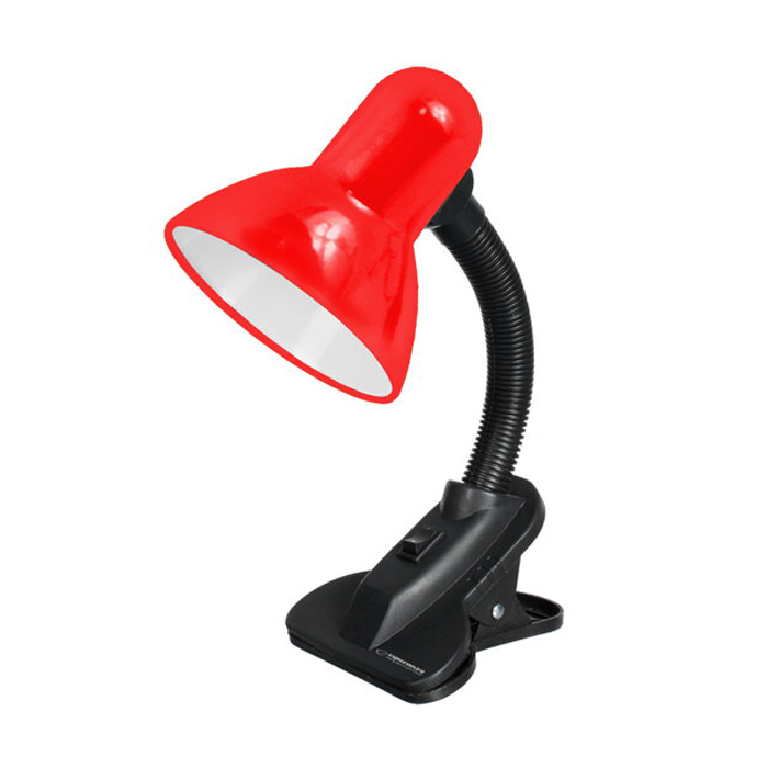 Esperanza Stona lampa sa štipaljkom Procyon Red ELD106R