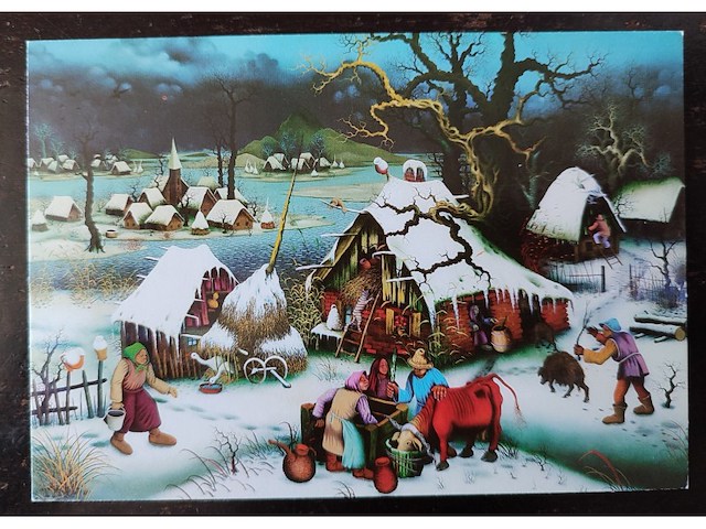 Razglednica jugoslovensko slikarstvo - Velika zima