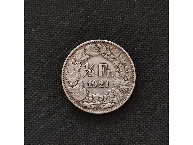 1/2 FRANKEN 1921 srebro
