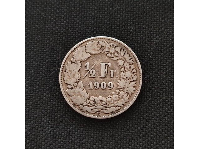 1/2 FRANKEN 1909 srebro