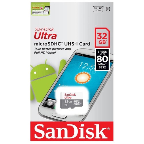 SanDisk 32GB microSD Memorijska kartica | SDSQUNR-032G-GN3MN