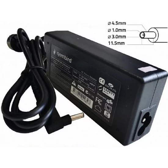 GEMBIRD NPA65-195-3330 (HP07) PUNJAČ ZA LAPTOP 65W-19.5V-3.33A, 4.5X3.0MM PIN BLUE(901 ALT=DE11) 38960 CENA