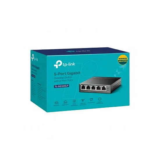 TP LINK SVIČ 10/100/1000 5-PORT TL-SG1005LP 4XPOE PORT 30W TL-SG1005LP CENA