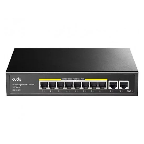 CUDY GS1010PE 10-PORT GIGABIT POE+ SWITCH CENA