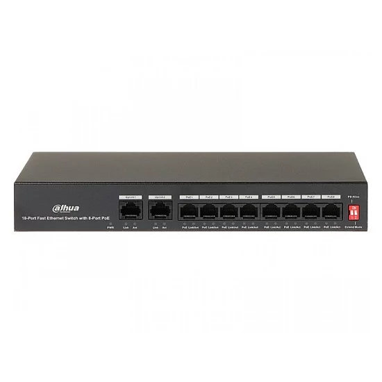 DAHUA PFS3010-8ET-65 10-PORT FAST ETHERNET SWITCH WITH 8-PORT POE CENA