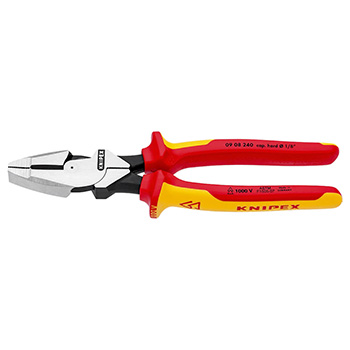 Knipex kombinovana klešta za kablove Lineman izolovana 1000V VDE 240mm u blister pakovanju 09 08 240 SB