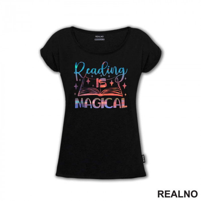 READING IS MAGICAL - COLORS - BOOKS - ČITANJE - KNJIGE - MAJICA