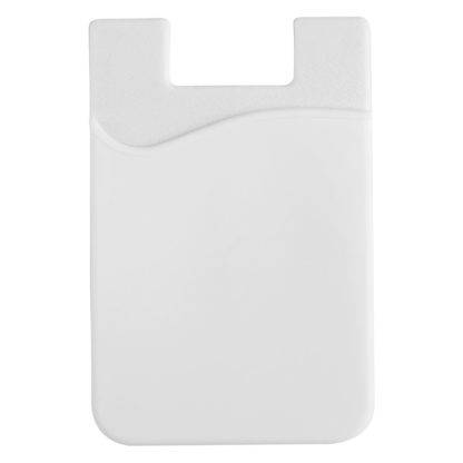 POCKET, silikonski držač kartica za telefon, beli