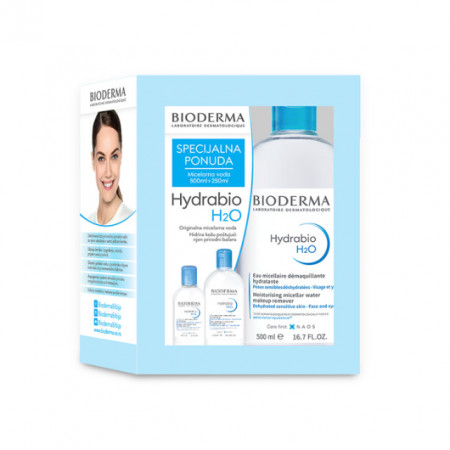 BIODERMA HYDRABIO H20 MICELARNA VODA 500ml + 250ml