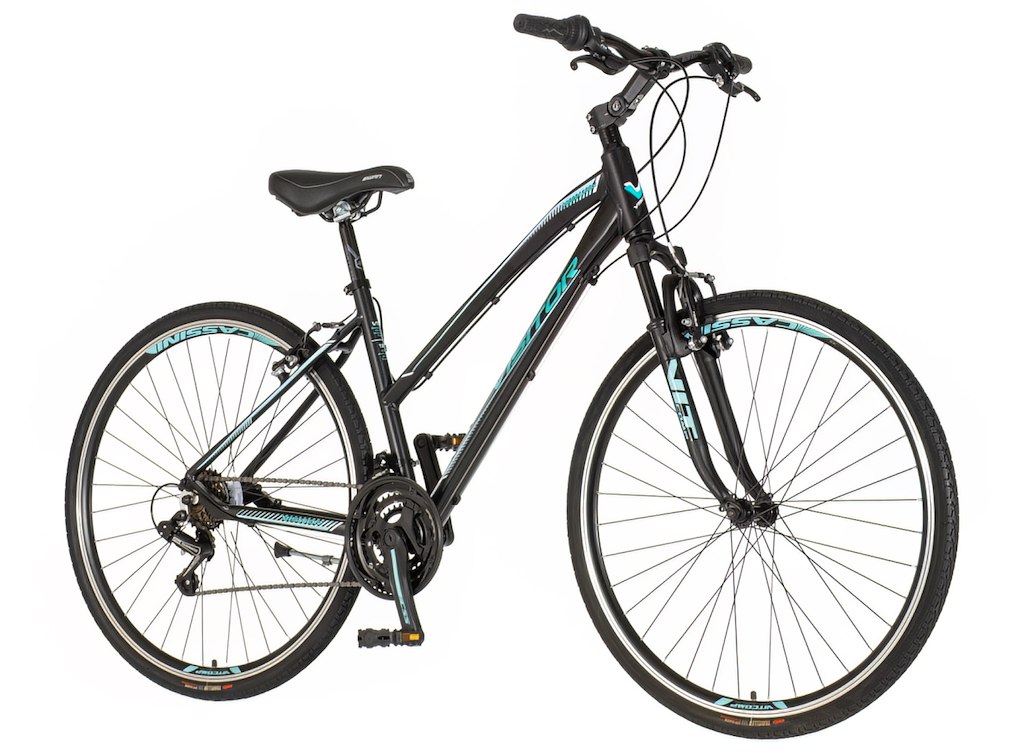 BICIKL TOUR VISITOR TERRA LADY 28" AMORTIZER ALU 18" V-BRAKE 18 BRZINA 155-178CM (S/M) CRNO TIRKIZ