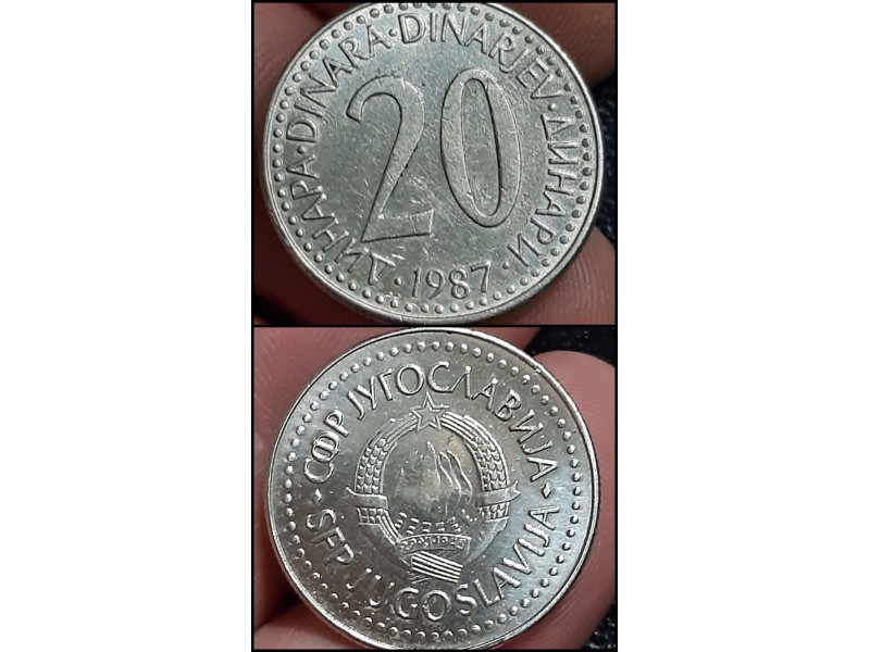 SFR Jugoslavija , 20 din. 1987 god.