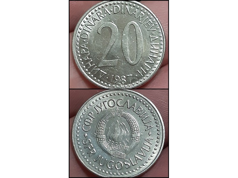 SFR Jugoslavija , 20 din. 1987 god.