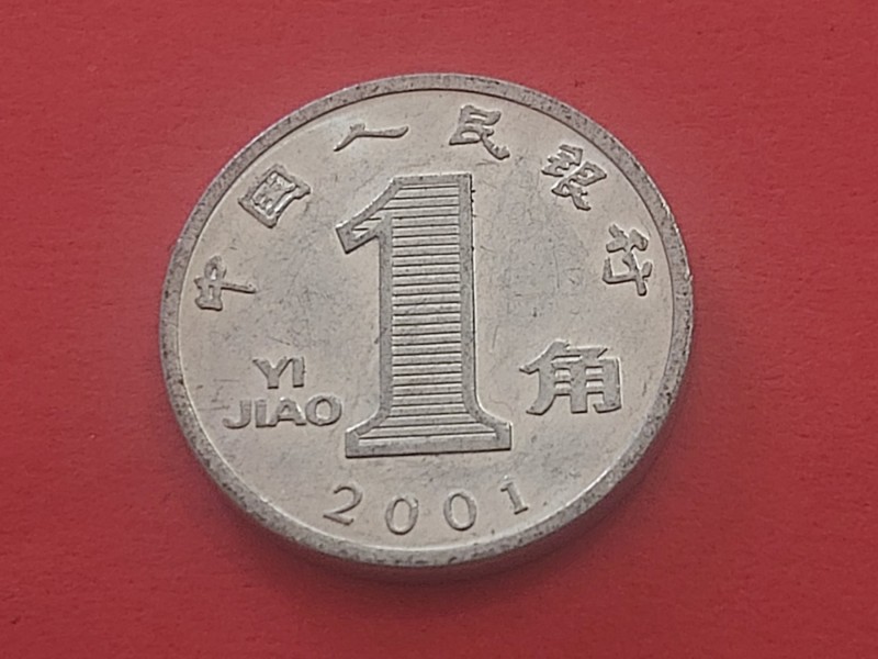 Kina - 1 jiao 2001 god