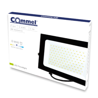 Commel LED Reflektor 100 W, 4000 K, 8500 lm, IP65, Crni – C 306-299