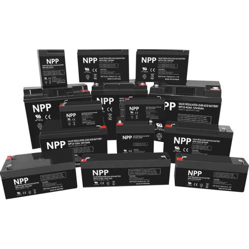 NPP NP12V-7Ah, AGM BATTERY, C20=7AH, T1, 151x65x94x100, 1,97KG, BLACK