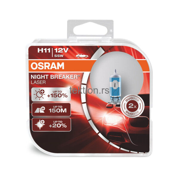 Osram auto sijalica Night Breaker Laser 12V H11 55W Next Generation +150% Duo Box