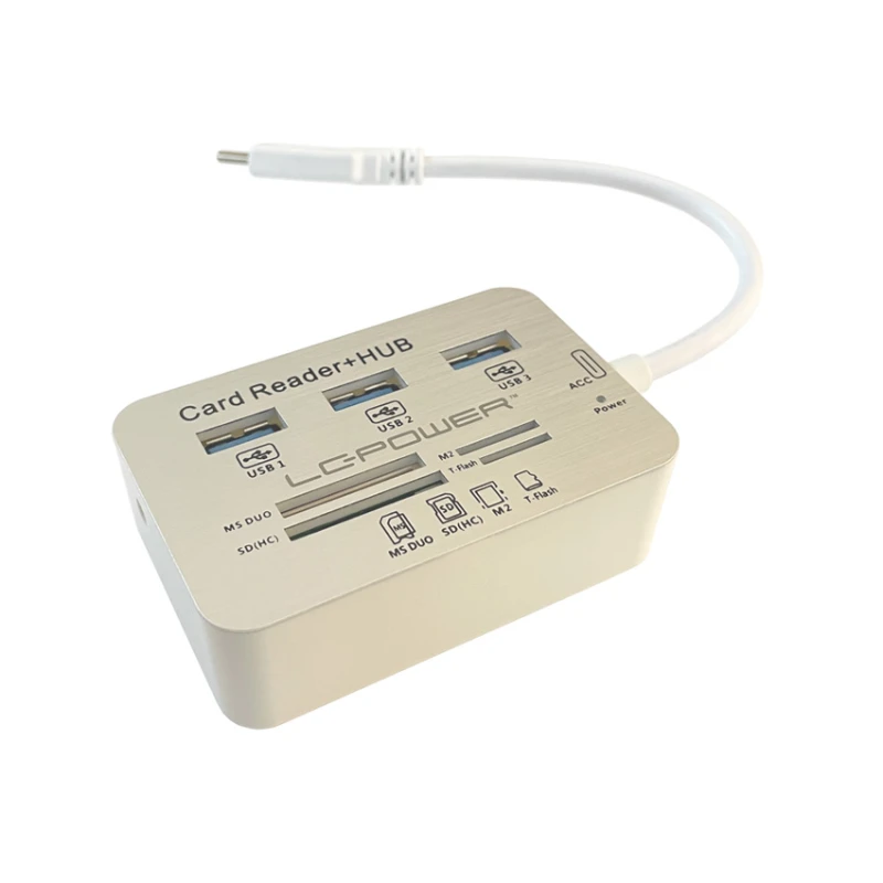 LC-Power LC-HUB-C-CR multi card reader+eksterni TypeC USB Hub