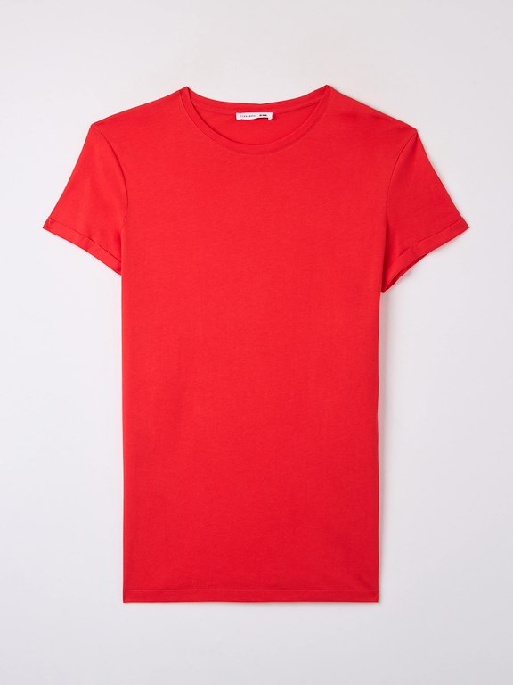 Jednobojna majica za krupnije osobe Crvena